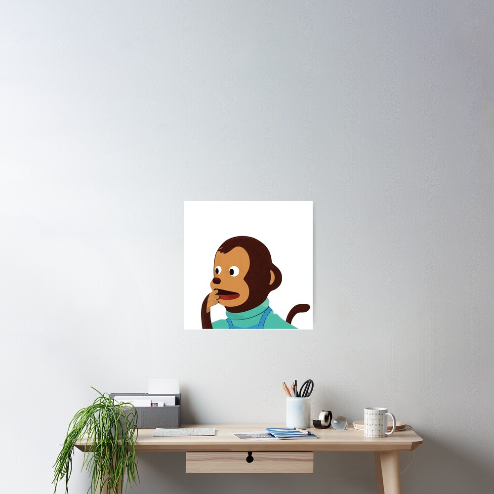 Póster «Pedro aka Kento Sorprendido / Shocked Monkey Meme Ilustración ...