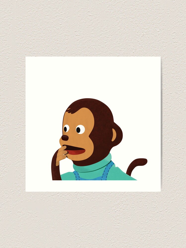 "Pedro aka Kento Surprised / Shocked Monkey Meme Illustration" Art ...