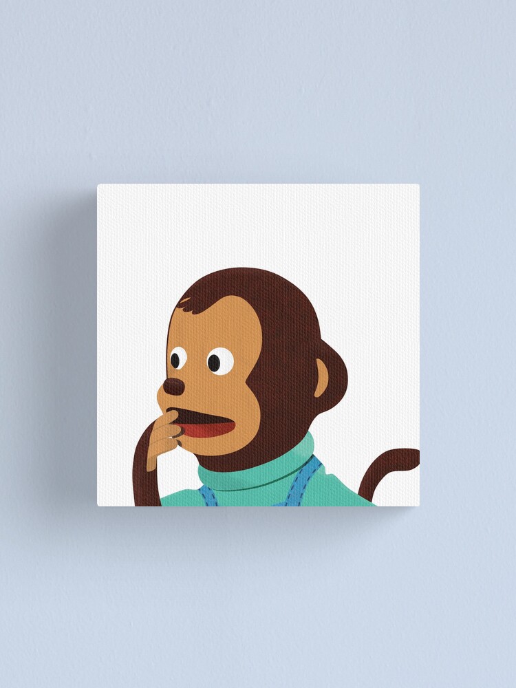 "Pedro aka Kento Surprised / Shocked Monkey Meme Illustration" Canvas ...