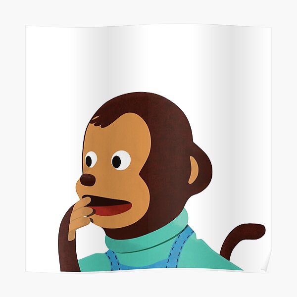 Póster «Pedro aka Kento Sorprendido / Shocked Monkey Meme Ilustración ...