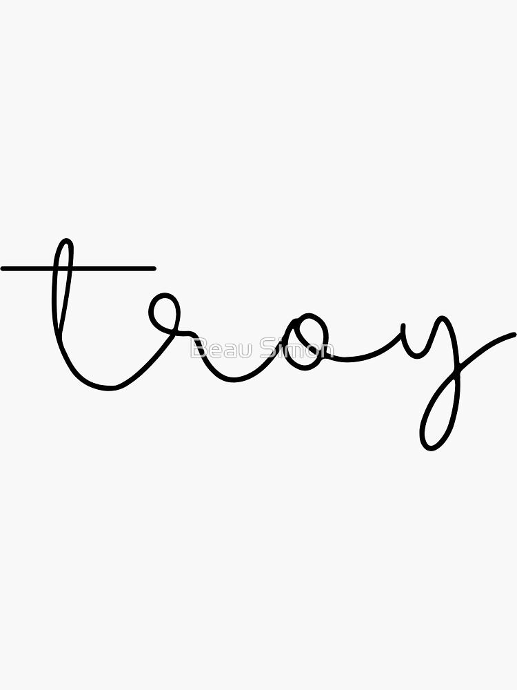 "Troy" Sticker for Sale by bebe2005 | Redbubble