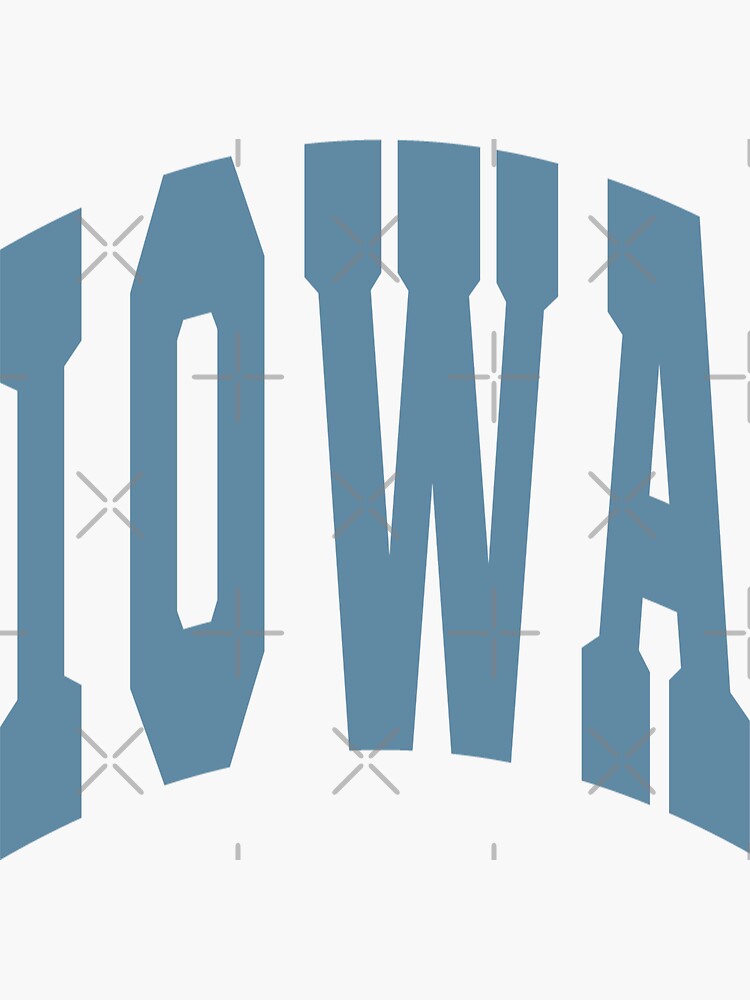 "Iowa Varsity Lettering Design" Sticker for Sale by rydland | Redbubble