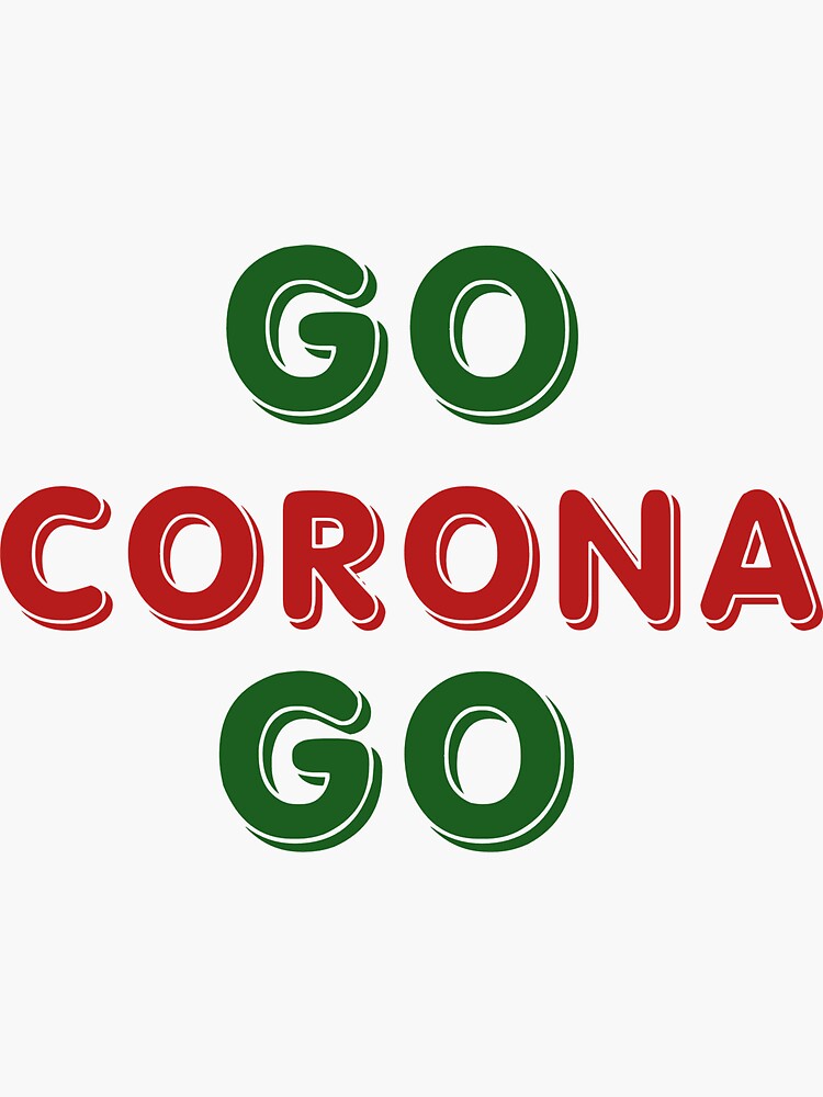 "Go corona go text art" Sticker for Sale by Pintupraveen | Redbubble