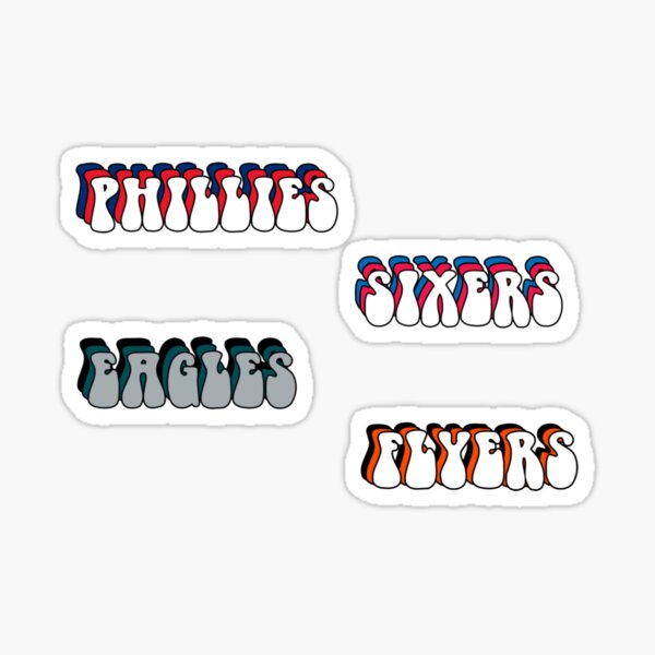 "Philly Bubble Letter Pack" Sticker for Sale by gracesgraphics | Redbubble