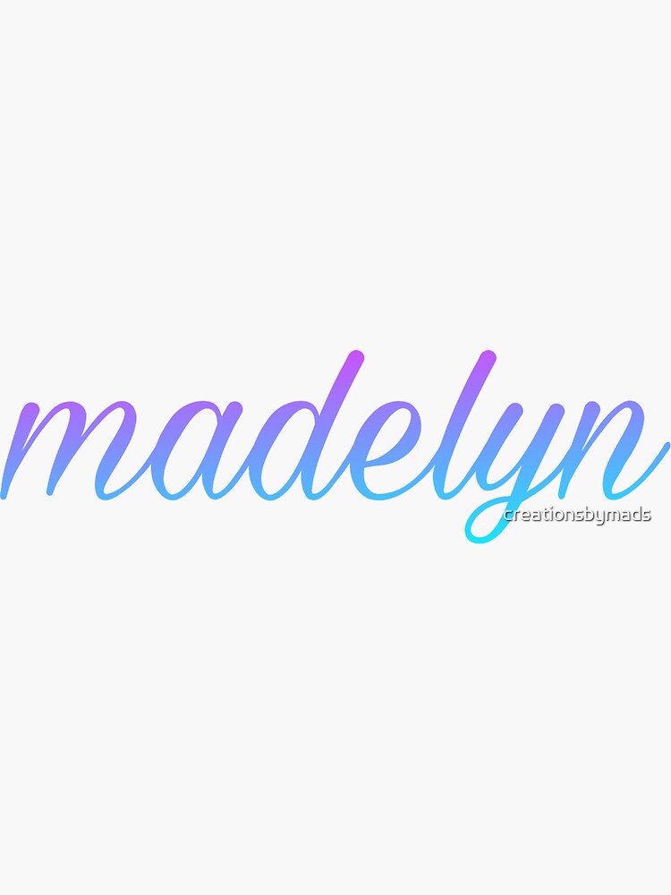 "Madelyn Sticker" Sticker for Sale by creationsbymads | Redbubble