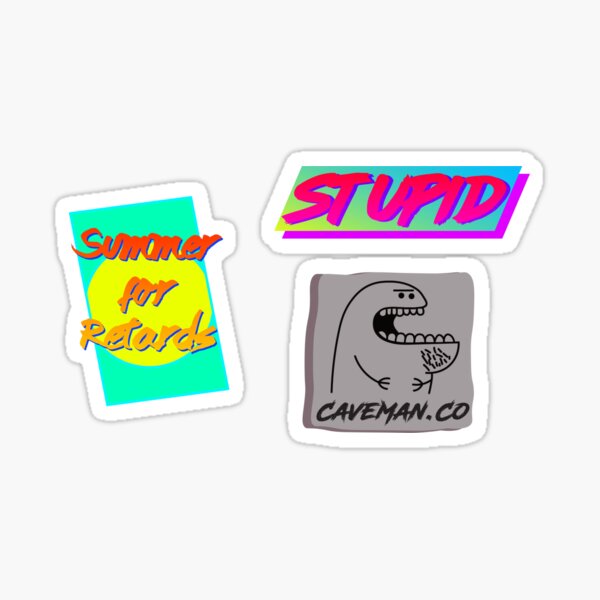 "caveman pack" Sticker by MasonStuffMaker | Redbubble