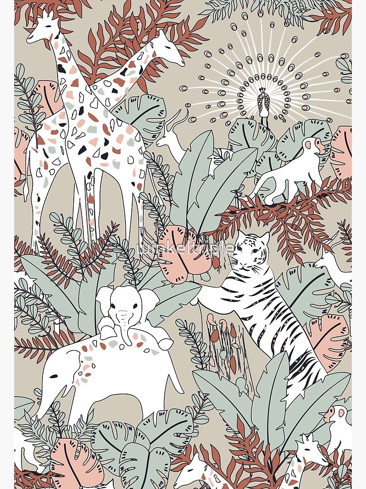 Poster « I Spy Wildlife Tropical Terrazzo Safari - dessin au trait ...