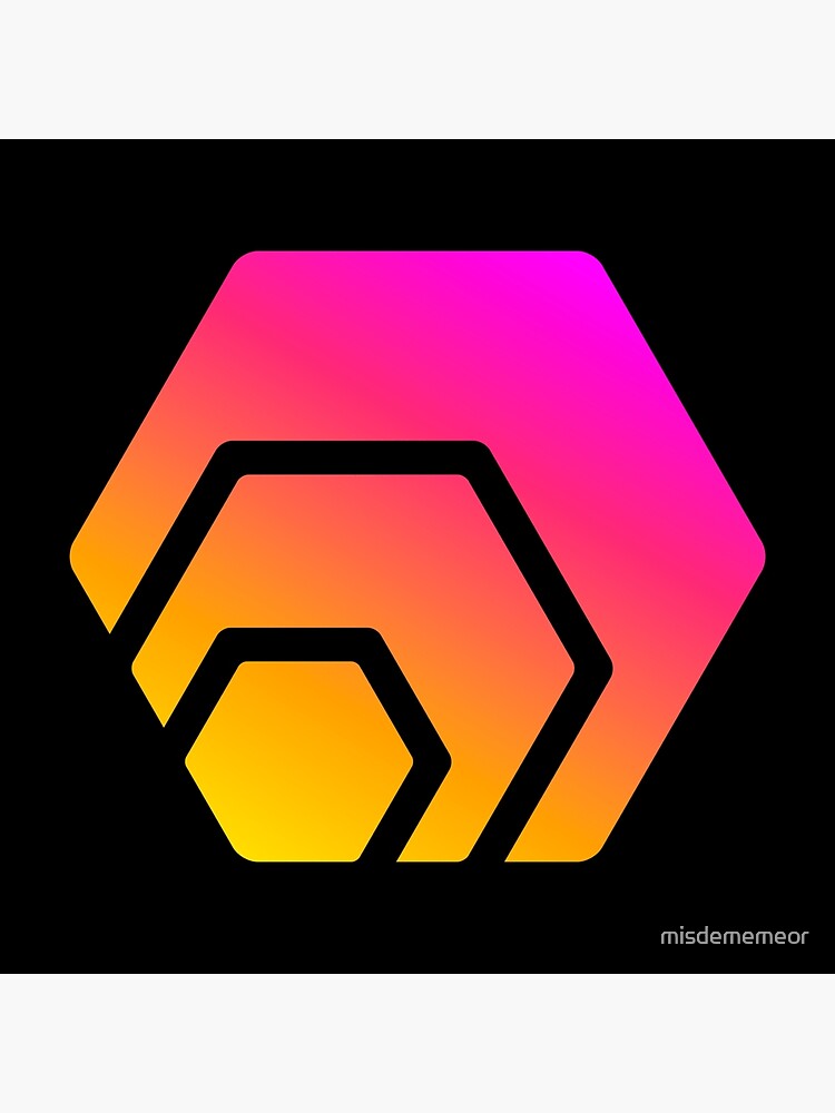 "HEX Crypto Hexagon Logo" Poster for Sale by misdememeor | Redbubble
