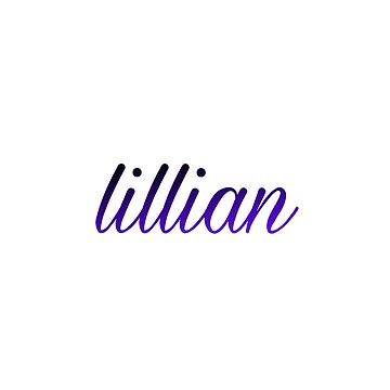 "Lillian sticker" Sticker for Sale by creationsbymads | Redbubble