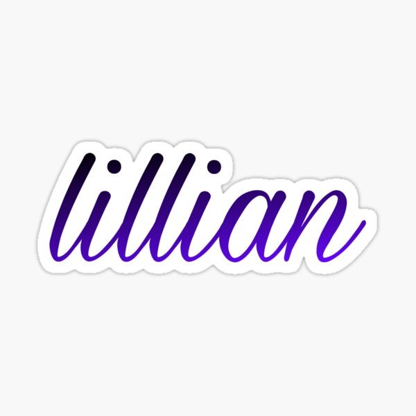 "Lillian sticker" Sticker for Sale by creationsbymads | Redbubble