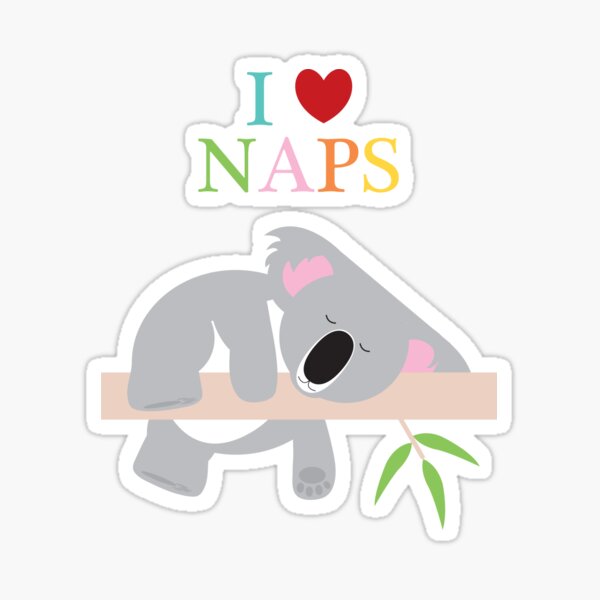 "I heart naps koala" Sticker for Sale by creativemonsoon | Redbubble
