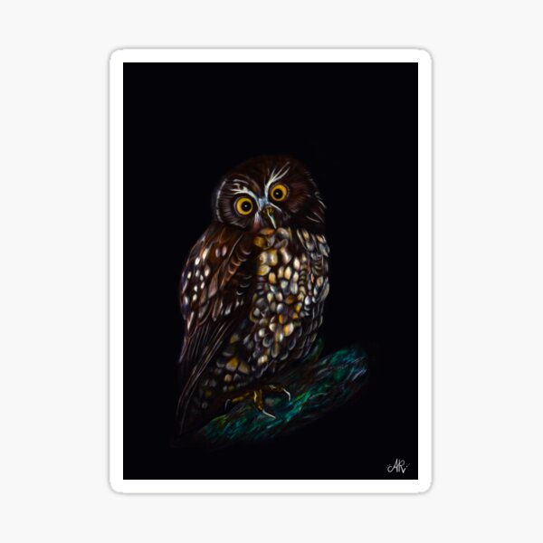 "Tiny Ruru" Sticker for Sale by AnaisRebella | Redbubble