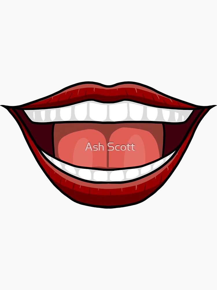 "Smile Mouth" Sticker by AshMondale | Redbubble