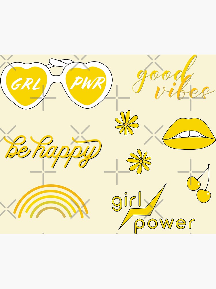 "Yellow Sticker Pack - collection for sticker set or any other product ...