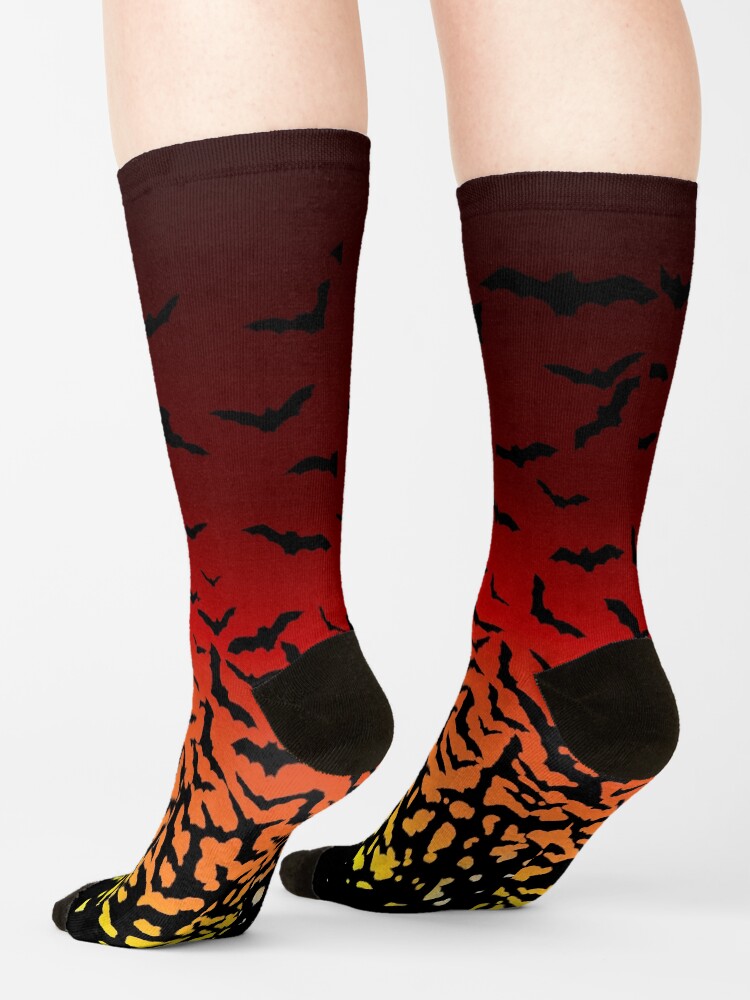 "Bat Sunset" Socks for Sale by ShayneoftheDead | Redbubble