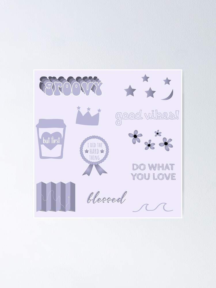 "Light purple Sticker Pack" Poster for Sale by The-Goods | Redbubble