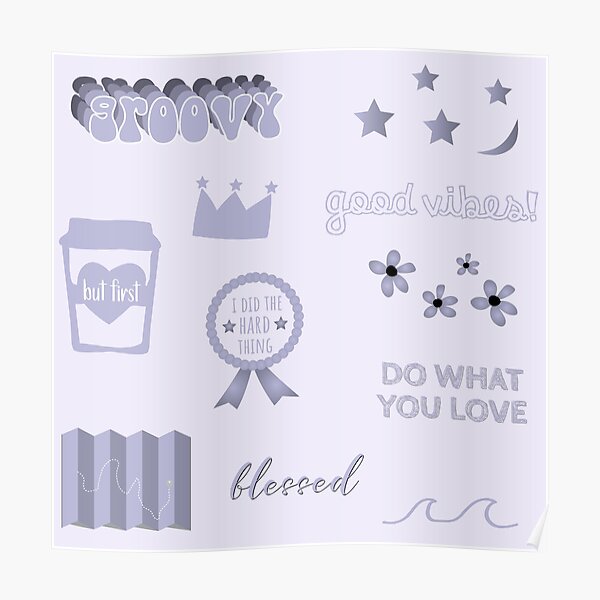 "Light purple Sticker Pack" Poster for Sale by The-Goods | Redbubble