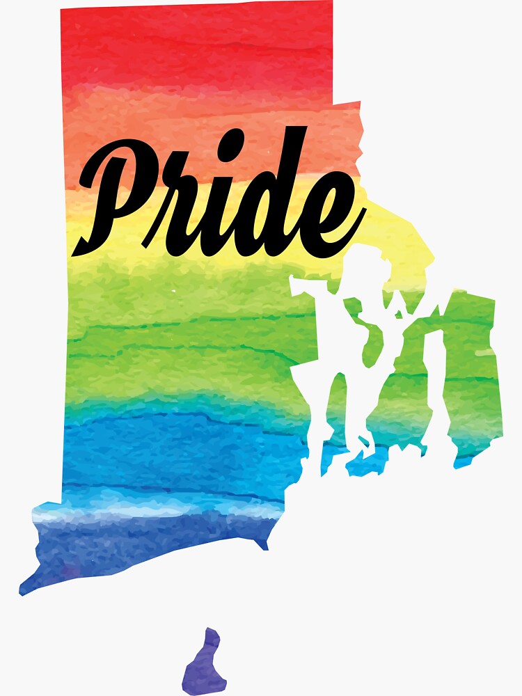 "Gay Pride Flag Rhode Island LGBT Month Lesbian Bisexual" Sticker for ...