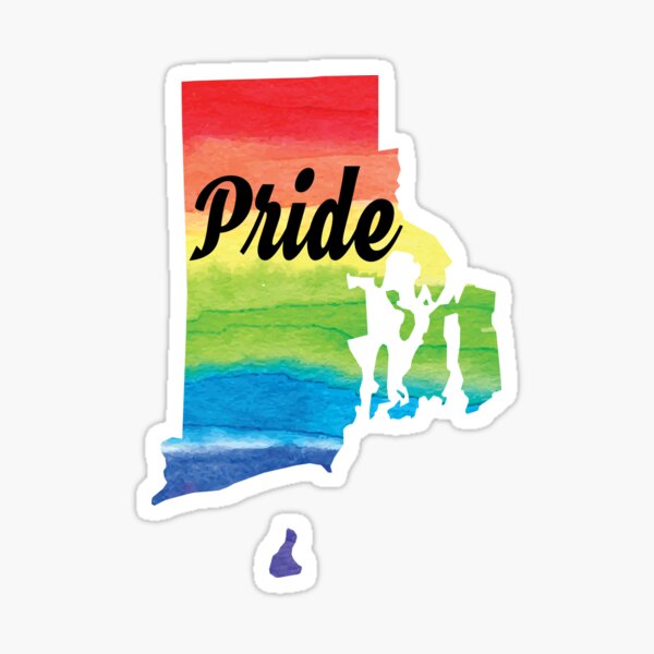 "Gay Pride Flag Rhode Island LGBT Month Lesbian Bisexual" Sticker for ...