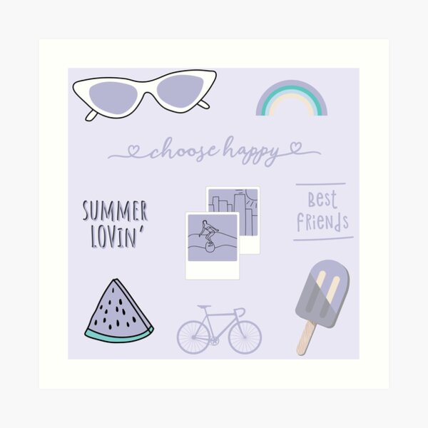 "Light Purple Sticker Pack" Art Print for Sale by The-Goods | Redbubble