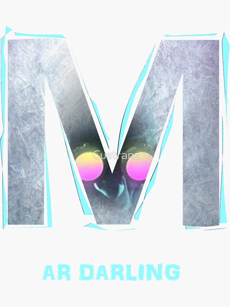 "AR Darling Font Iconic Charactography - M" Sticker for Sale by ...