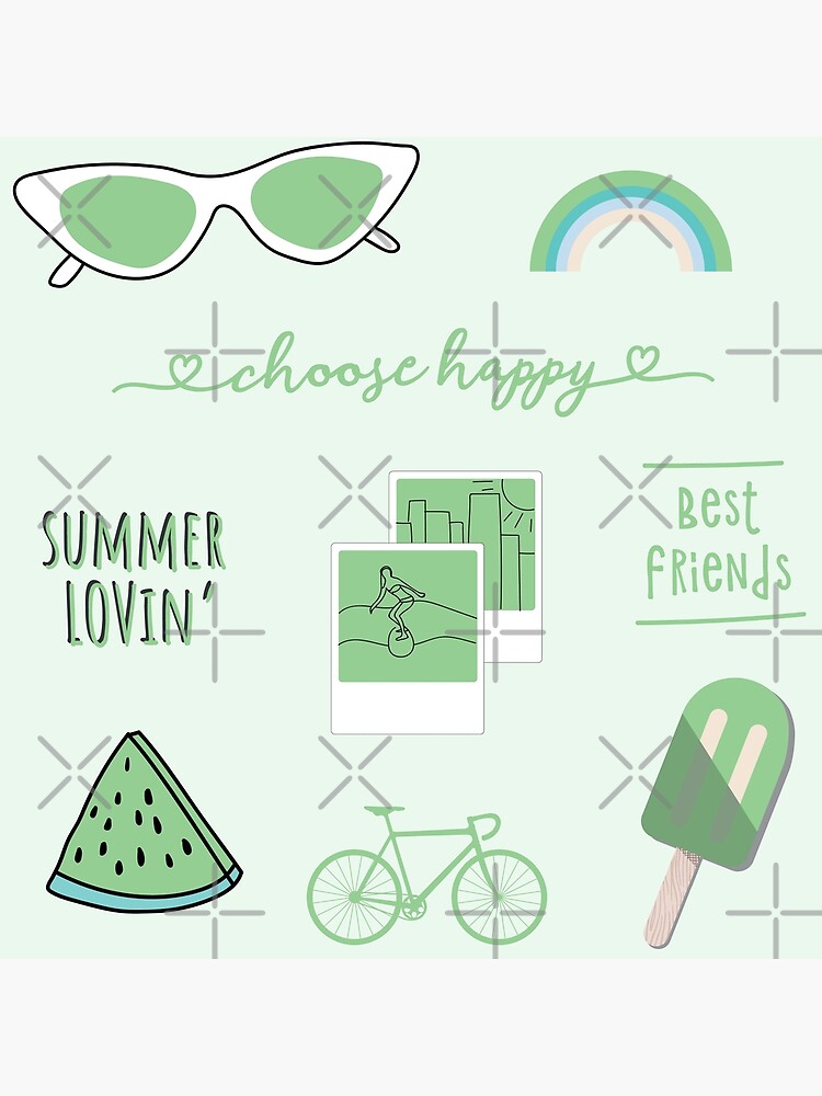 "Light Green Sticker Pack" Poster by The-Goods | Redbubble