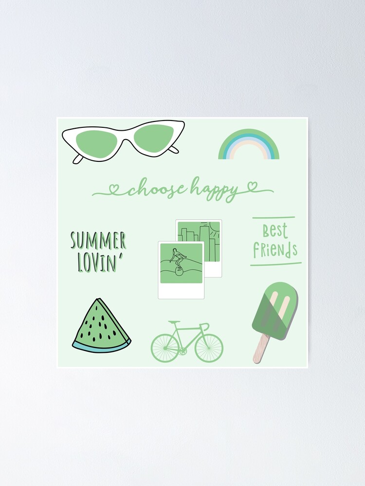 "Light Green Sticker Pack" Poster by The-Goods | Redbubble