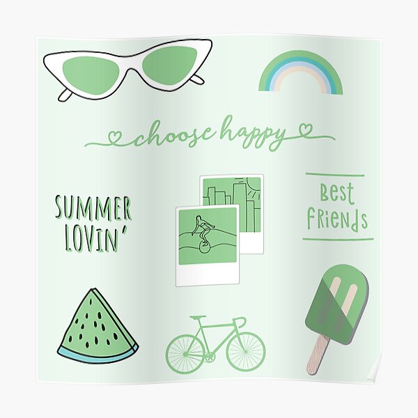 "Light Green Sticker Pack" Poster by The-Goods | Redbubble