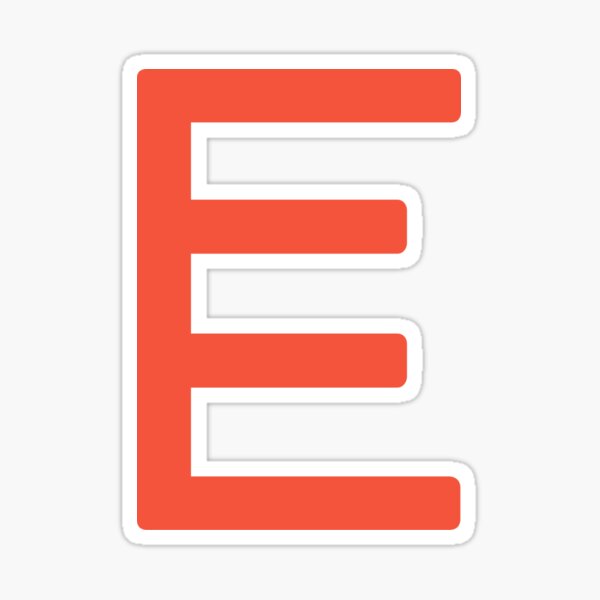 "Exponentially E Logo" Sticker by Lesliebarry | Redbubble