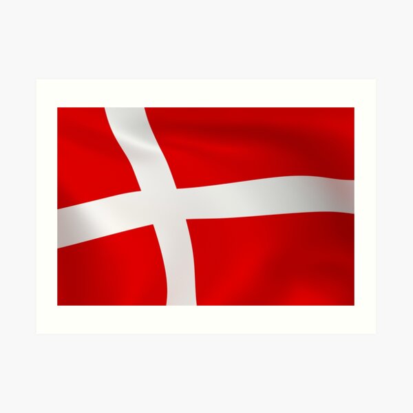 "Dannebrog Danish flag flag Denmark" Art Print for Sale by lathspell ...
