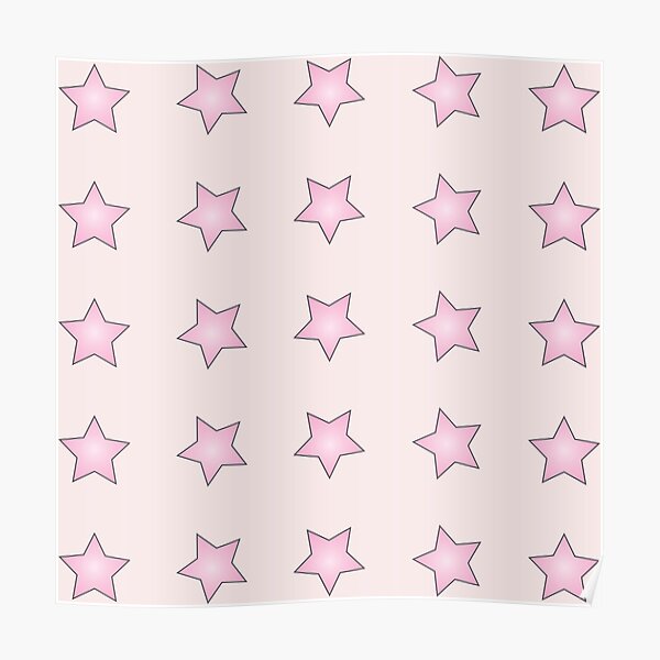 "Pink Pastel Star Sticker Pack" Poster for Sale by The-Goods | Redbubble