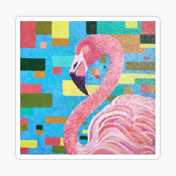 "Flamingo ! Symbol of strong emotions." Sticker for Sale by garbyal ...