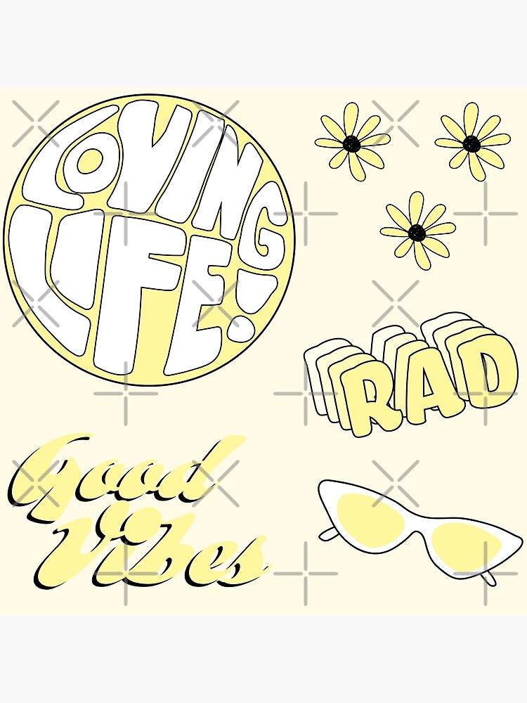 "Light Yellow Sticker Pack - mellow and inspirational!" Poster by The ...