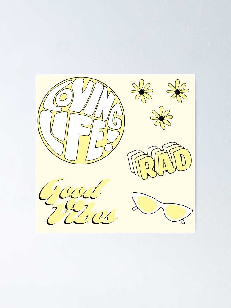 "Light Yellow Sticker Pack - mellow and inspirational!" Poster by The ...