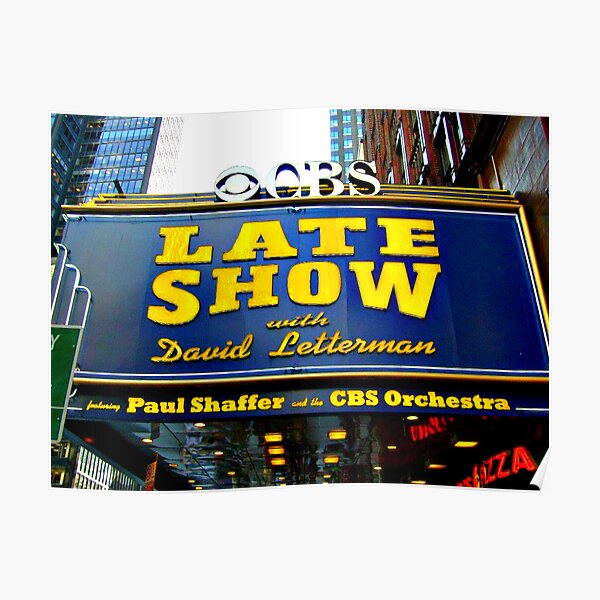 "The Late Show With David Letterman" Poster for Sale by amberwayne52 ...