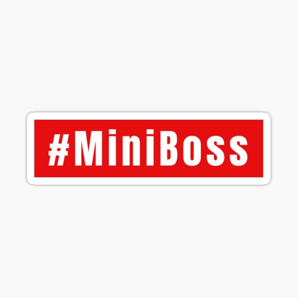 "#MiniBoss" Sticker for Sale by cereusss | Redbubble