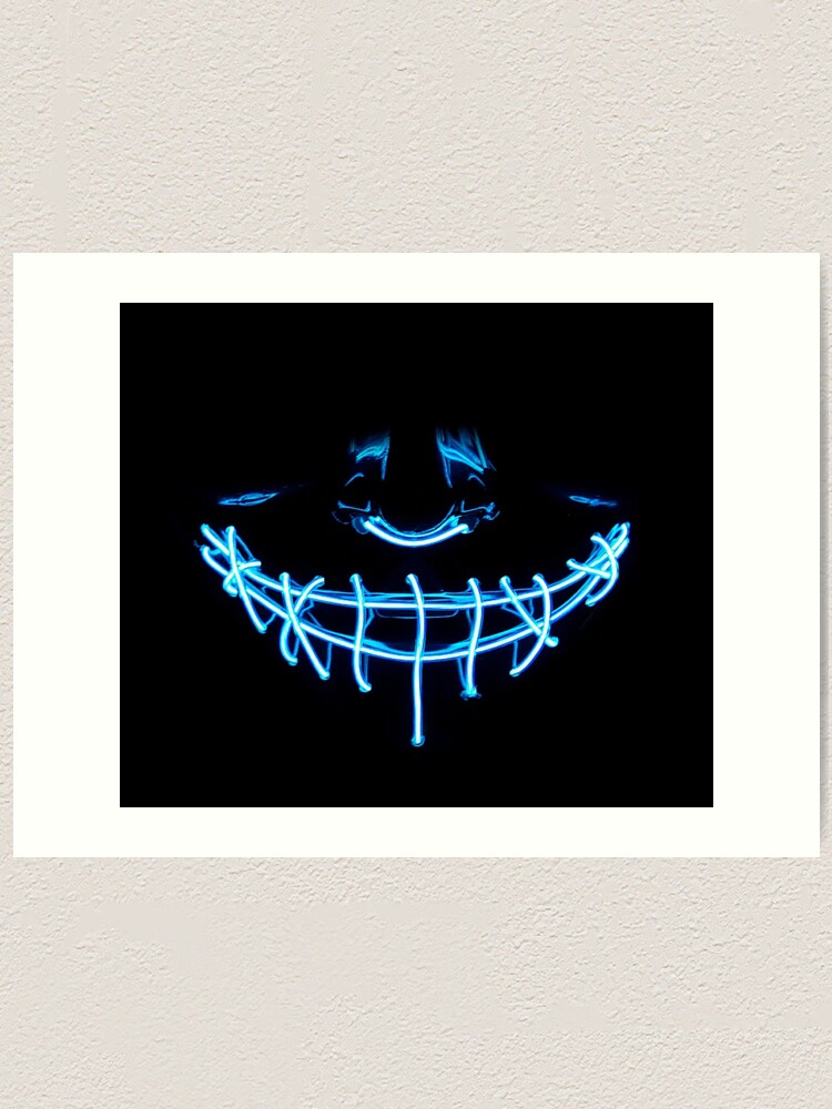 "smile led spooky mask" Art Print for Sale by guillermofarze | Redbubble