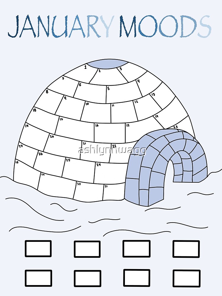 "January Mood Tracker" Poster for Sale by ashlynnwagg | Redbubble