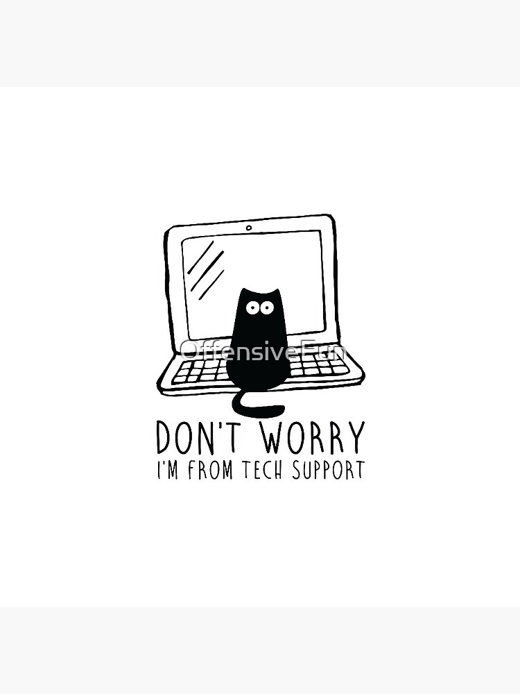 "I'm from tech support" Pin for Sale by OffensiveFun | Redbubble