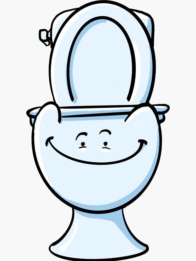 "Happy Toilet" Sticker for Sale by Travis Mcnulty | Redbubble