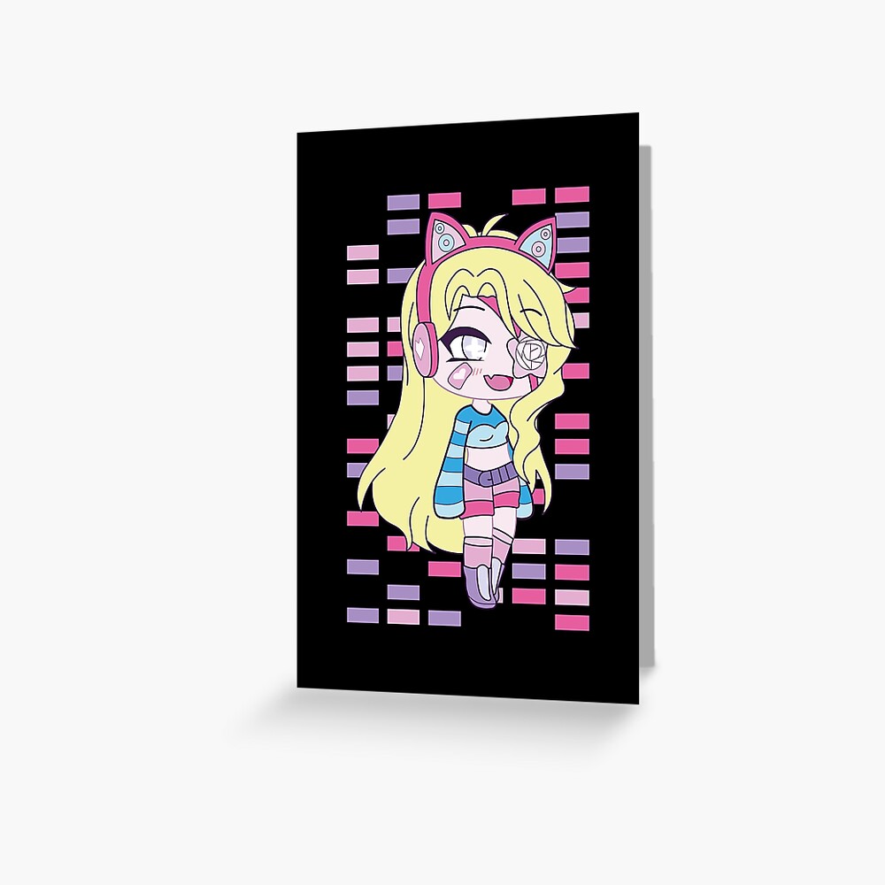 "Gacha Life series - Nightcore girl" Greeting Card by uwu-kitty | Redbubble