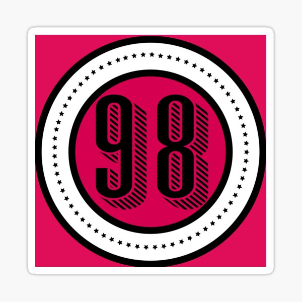"Born in 98" Sticker for Sale by -f-e-l-i-x-x- | Redbubble