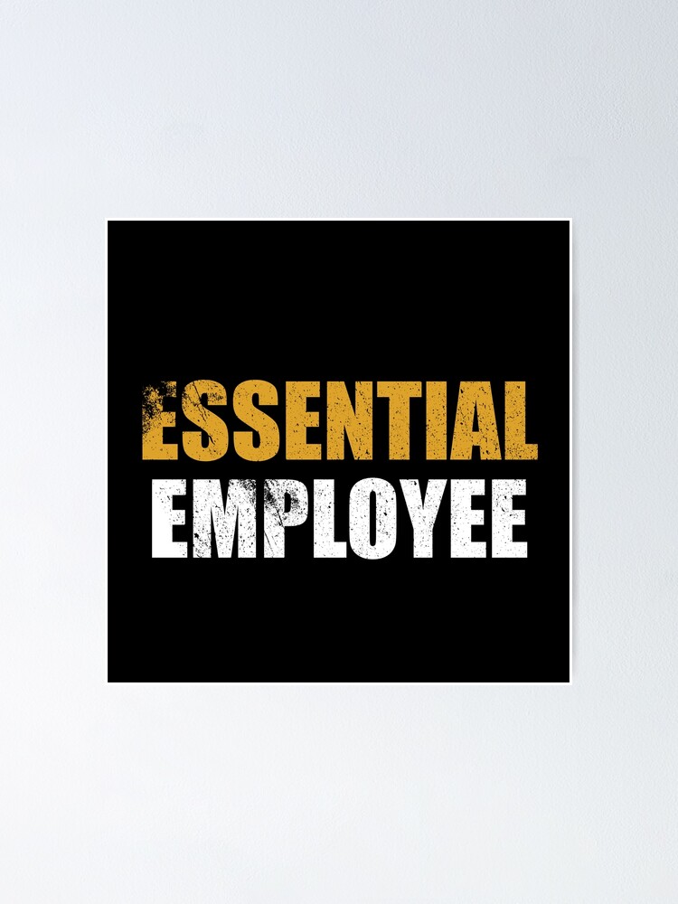 "Funny essential employee" Poster by nikolaysparkov | Redbubble