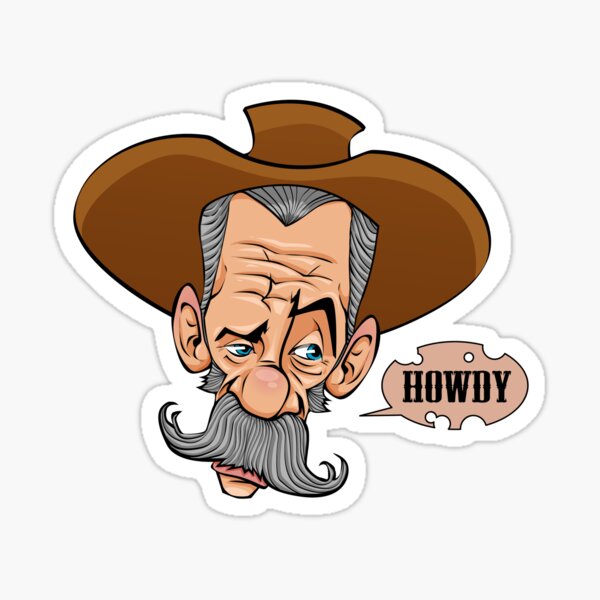 "Howdy" Sticker for Sale by simonsherry | Redbubble