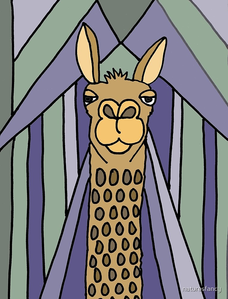 "Funny Funky Cool Llama Abstract Art" by naturesfancy | Redbubble