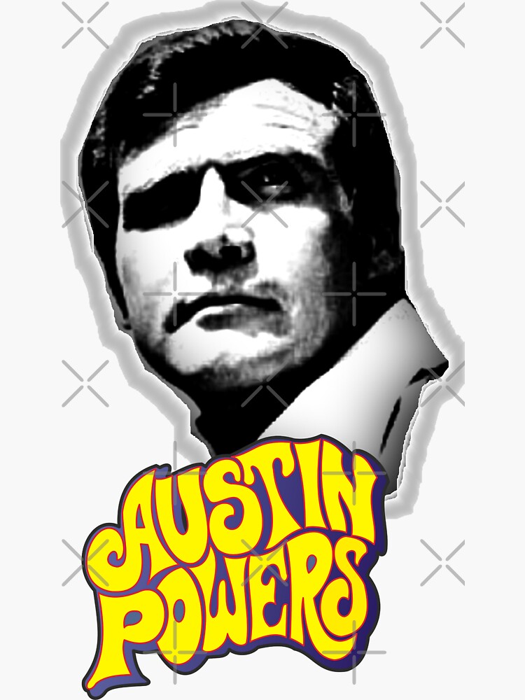 "Austin Powers" Sticker by SynthOverlord | Redbubble