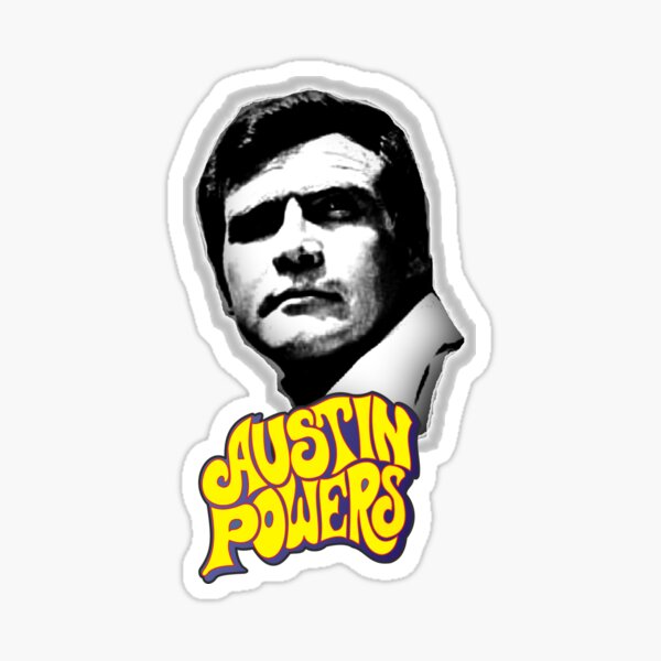 "Austin Powers" Sticker by SynthOverlord | Redbubble