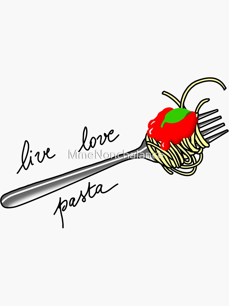 "Pasta" Sticker by MmeNonchalance | Redbubble