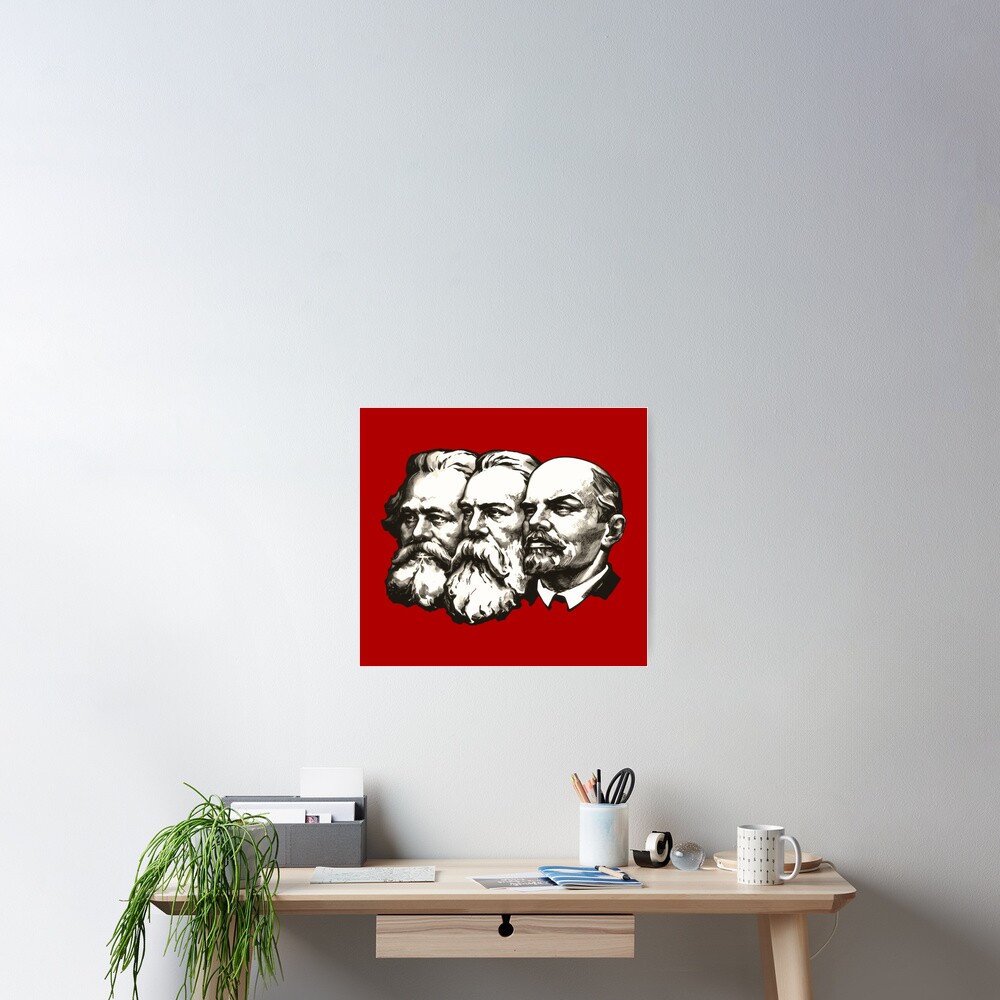 "Marx, Engels and Lenin " Poster for Sale by Beltschazar | Redbubble