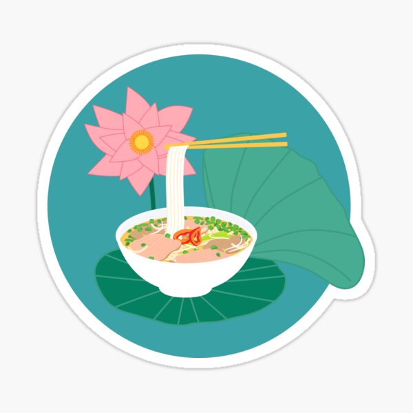 "Traditional Vietnamese Pho" Sticker by Lulupainting | Redbubble